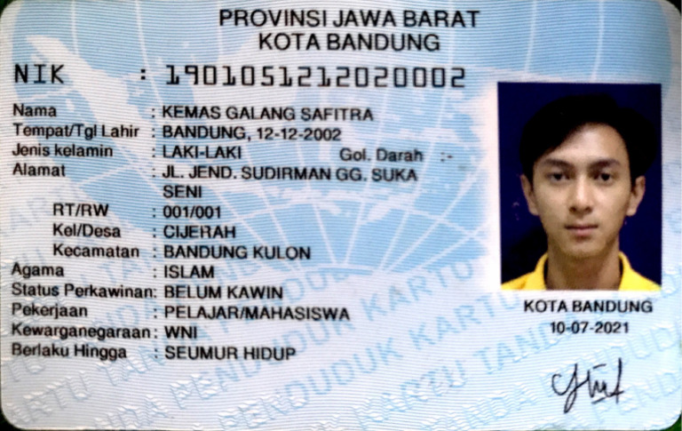 KTP Kemas Galang Safitra | PDF