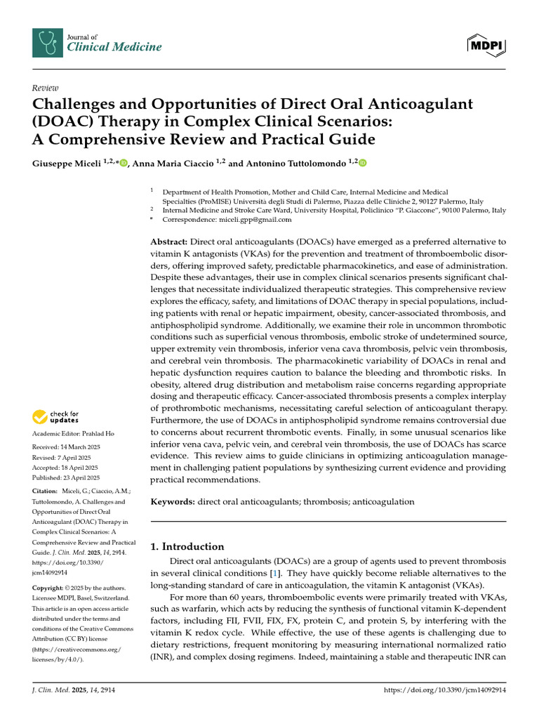 2025 MDPI Review Challenges and Opportunities of Direct Oral ...