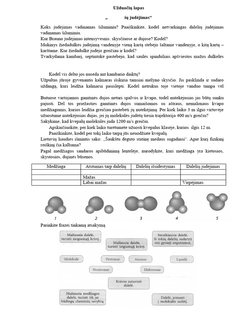 Uzd-Molekuliu Judejimas | PDF