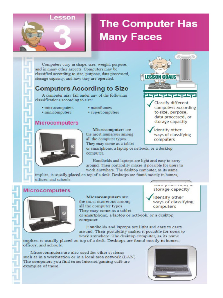 NOTES For COMPUTER 5 - The Many Faces of Computers | PDF