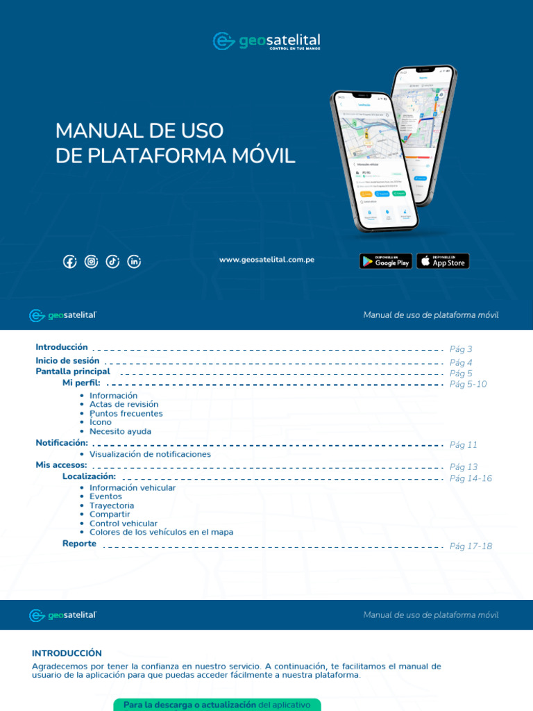 Manual de Uso de Plataforma Móvil Geosatelital 2024 | PDF | Software ...