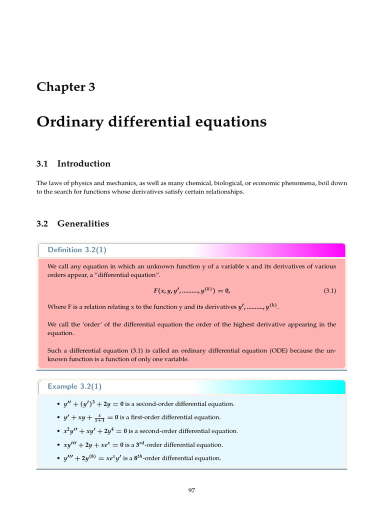 Equations Differentielles | PDF | Differential Equations | Equations