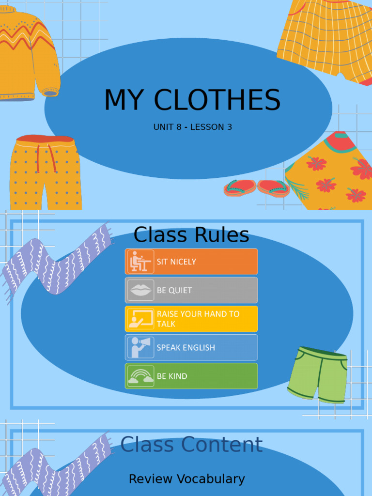 My Clothes (Lesson 3) | PDF
