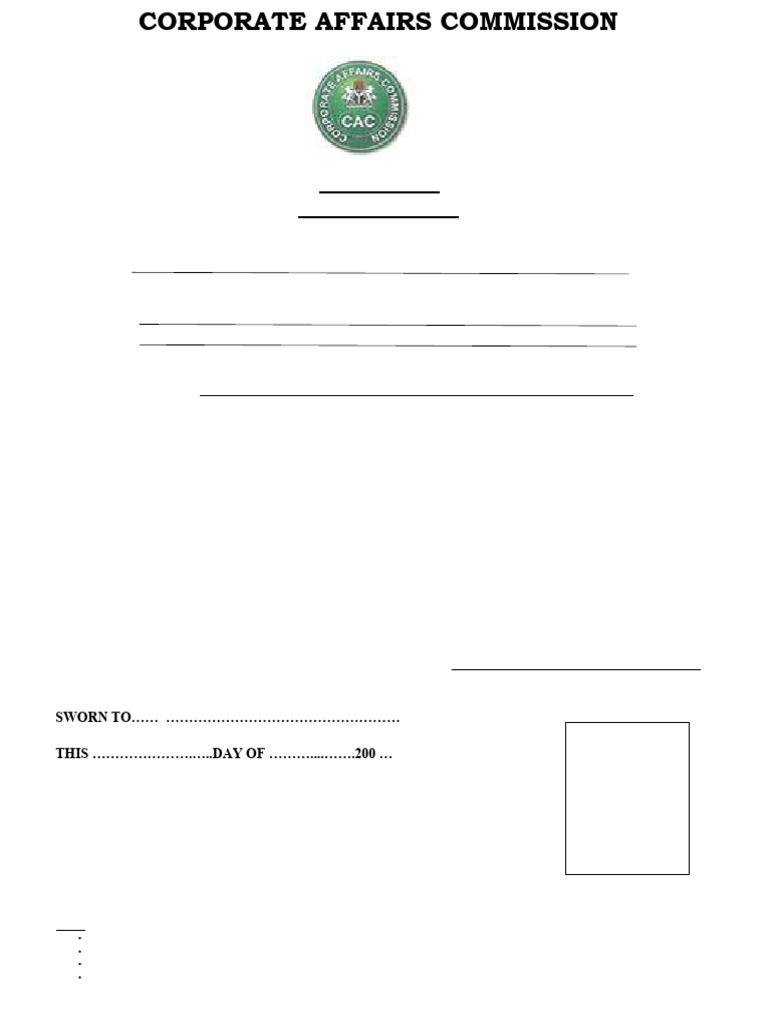 Trustee Declaration Form CAC/IT/002 | PDF | Notary Public | Chess