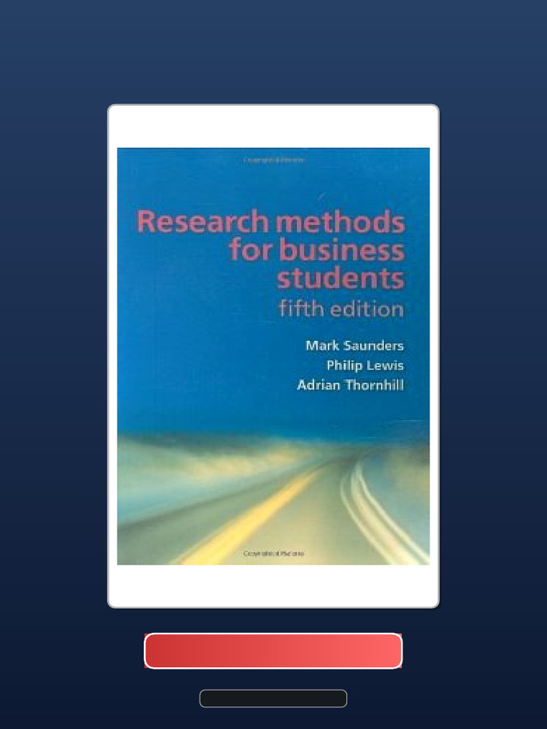 Verified PDF Download Research Methods For Business Students 5th Edition Mark NK Saunders ...