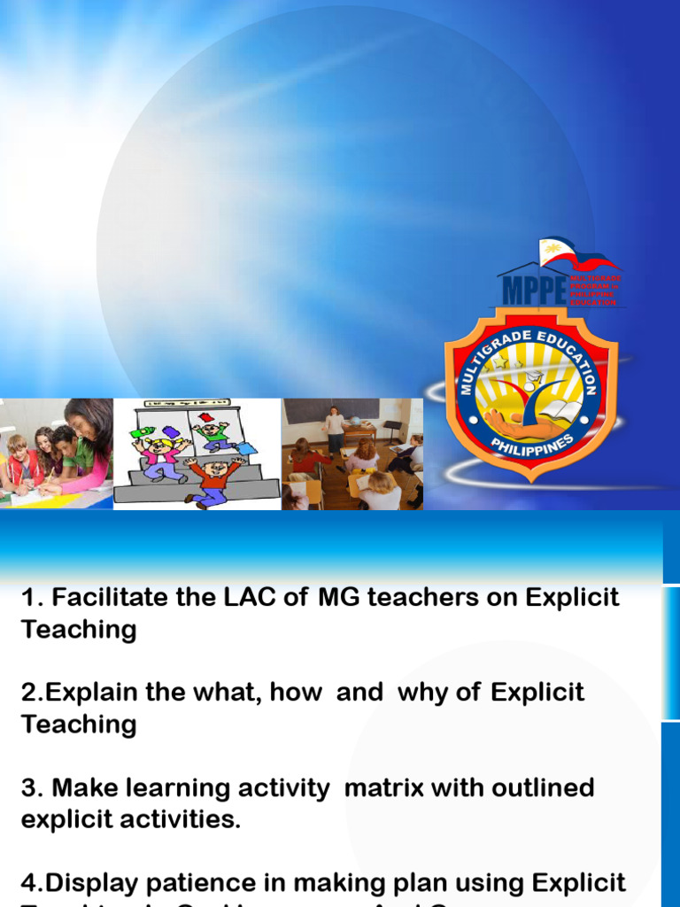 Session 6 Explicit Teaching | PDF | Teachers | Behavior Modification