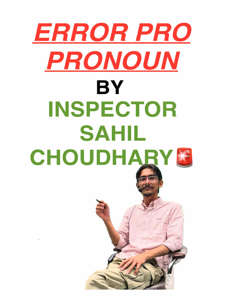 Erro Pro - Pronoun by Inspector Sahil Choudhary | PDF