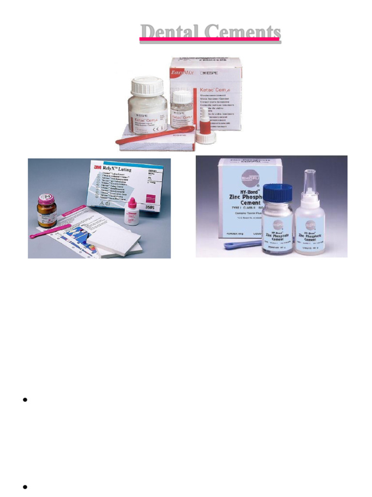 Dental Cements - Ppt. Huda2022 PDF | PDF | Dental Material | Dental Composite