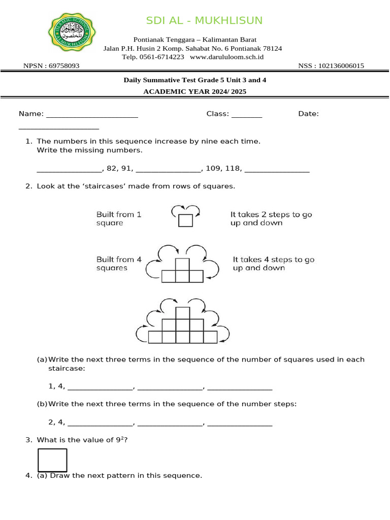 Daily Summative Test 5 Unit 3 and 4 | PDF | Chess | Chess Theory