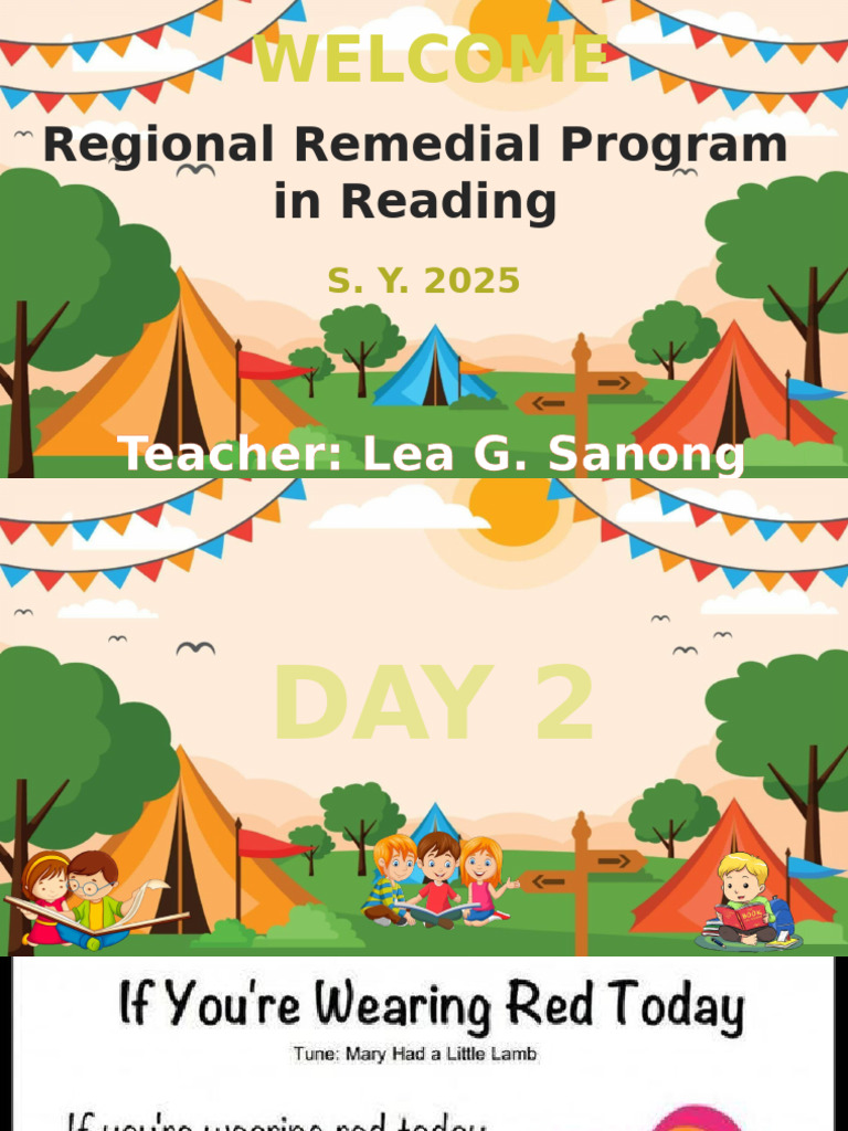 Reading Remedial Program Activities | PDF