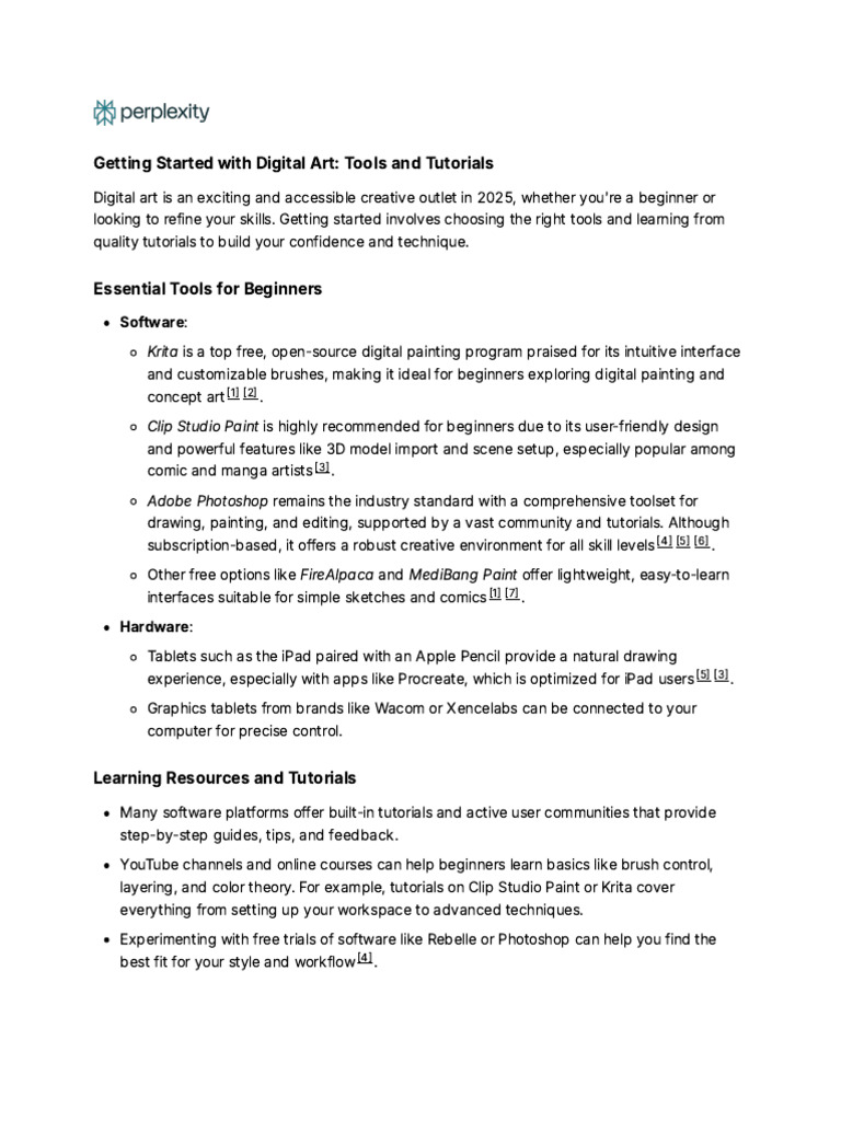 Getting Started With Digital Art - Tools and Tutori | PDF | Adobe ...