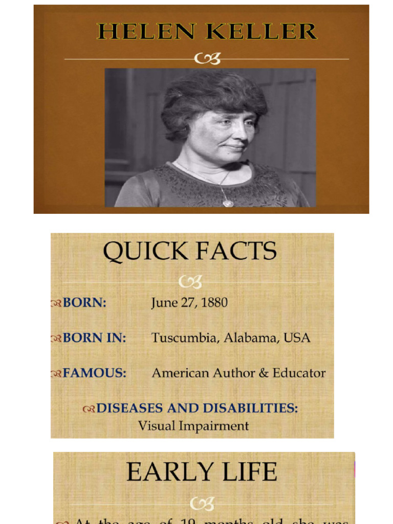 Helen Keller Biography | PDF
