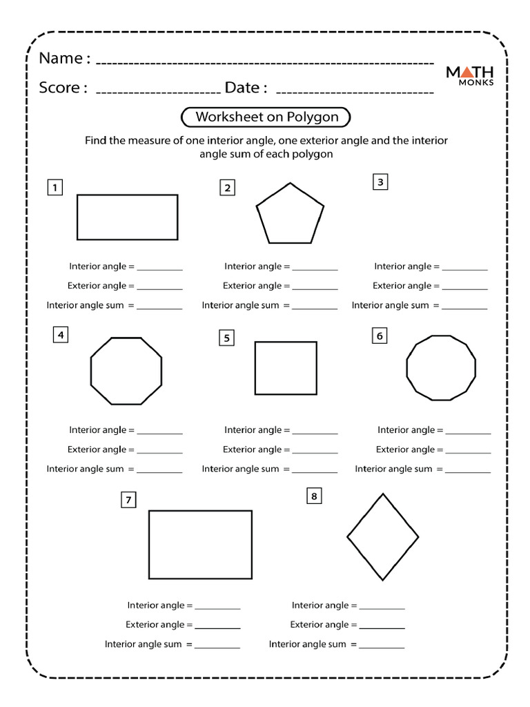 Geometry Polygons Worksheet | PDF