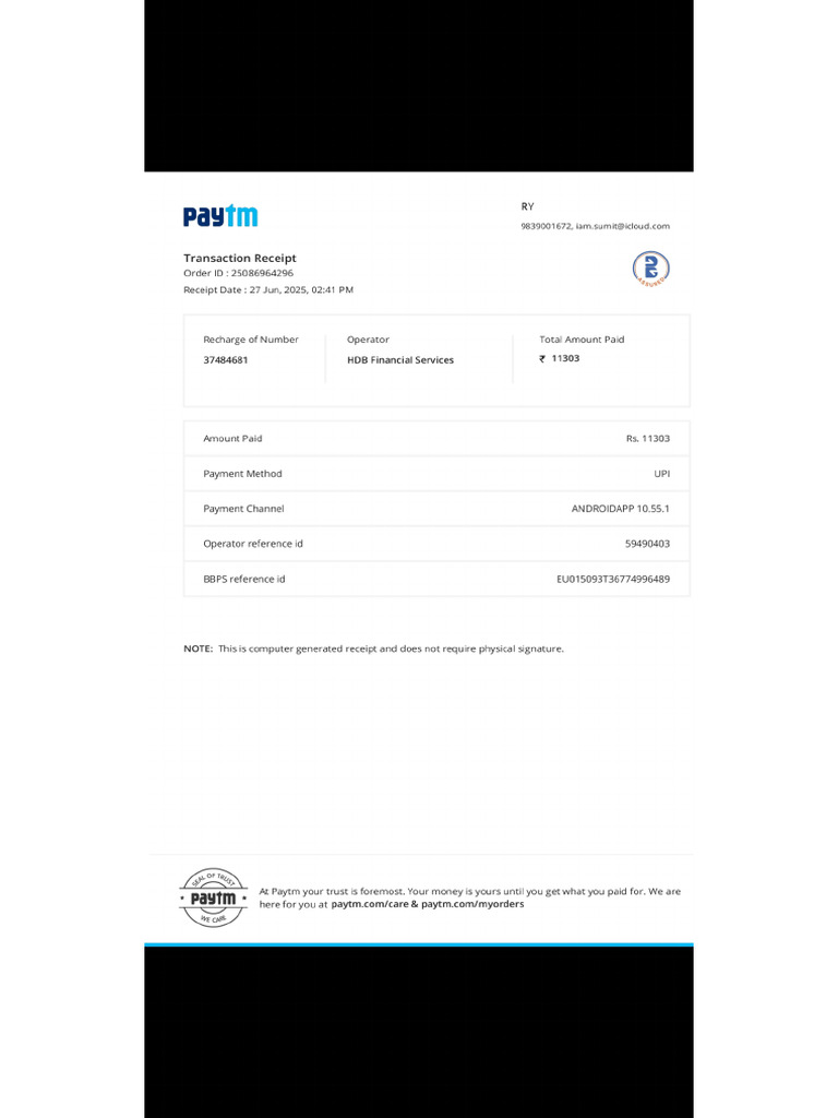 Invoice HDB Financial Services | PDF