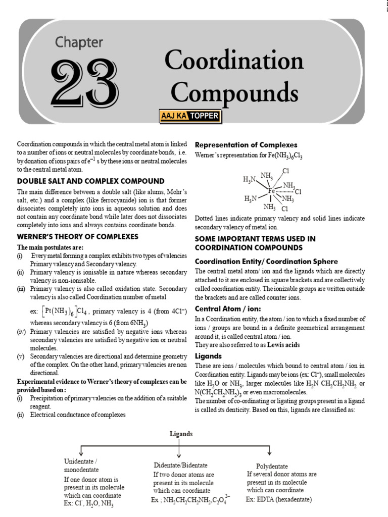 IUPAC Naming of Coordination Compounds | PDF | Coordination Complex ...
