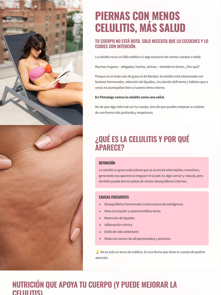 Piernas Con Menos Celulitis Mas Salud 1 | PDF | Alimentos | Nutrición