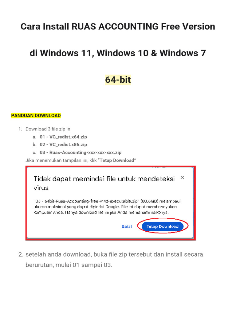 00 - Cara Instalasi - BACA INI DULU - V235 - Win 64 | PDF