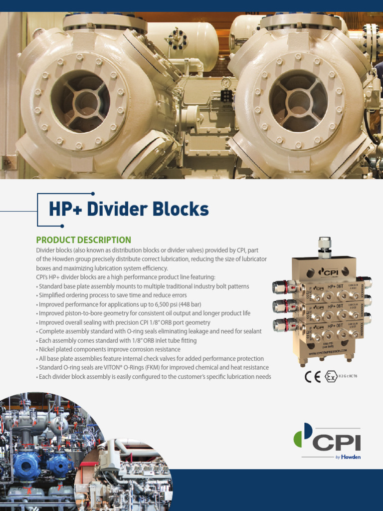 HP+ Divider Blocks and O-Ring Details | PDF | Valve | Mechanical ...