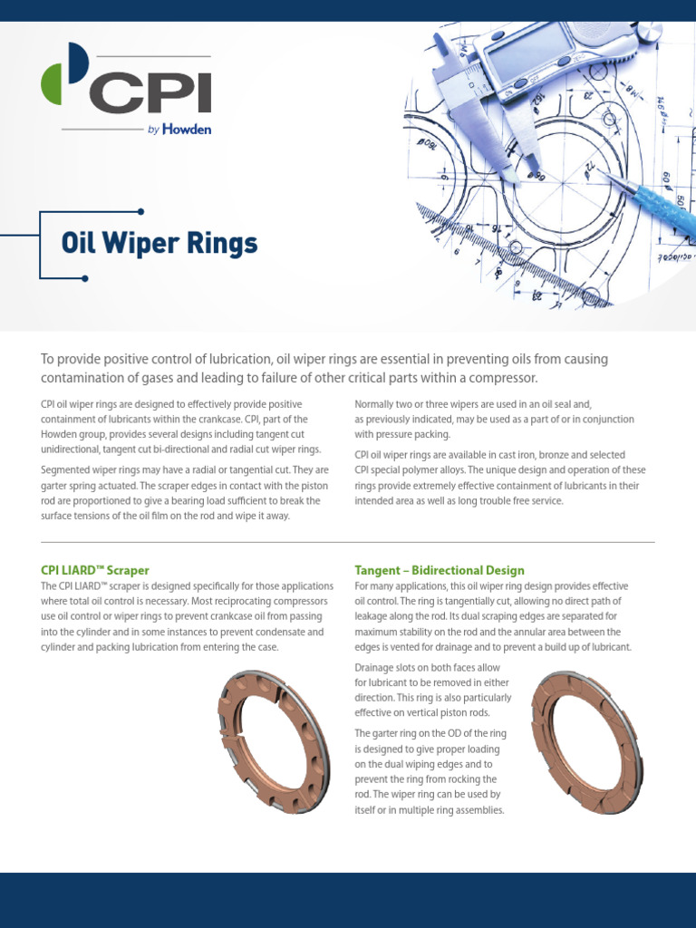 Oil Wiper Rings LTR Howden | PDF | Piston | Mechanical Engineering