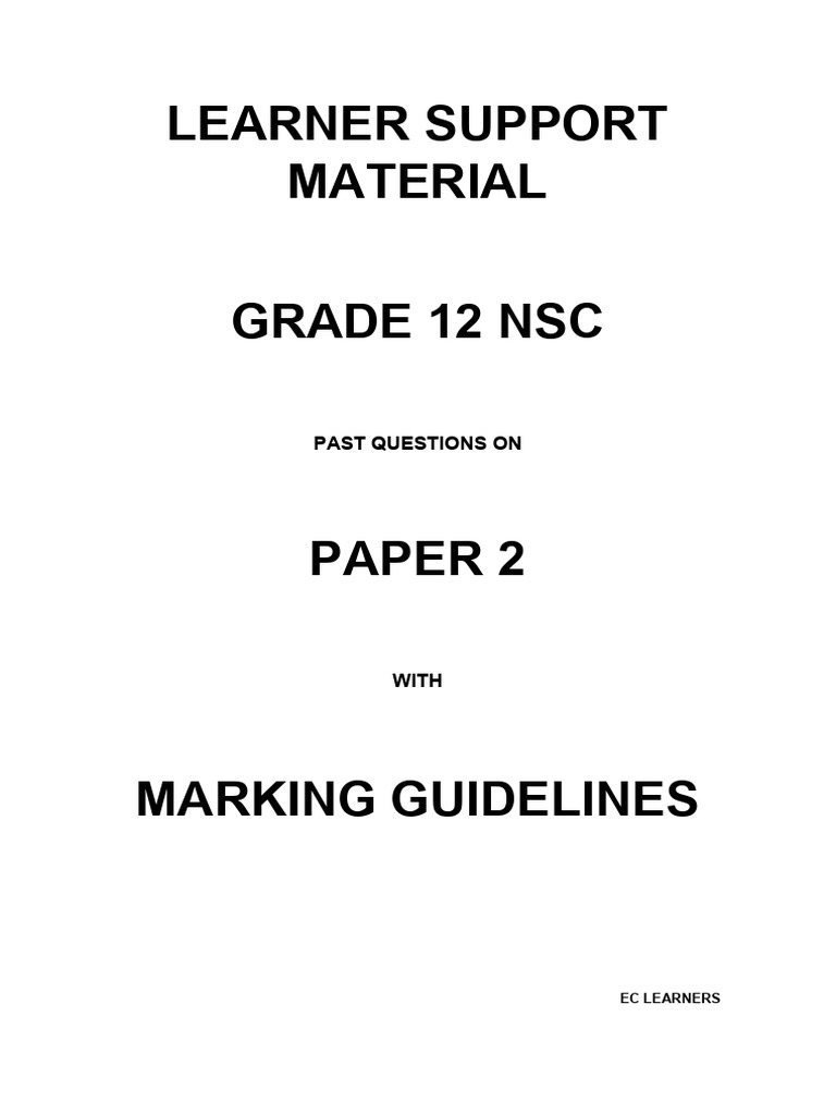 EGD Gr12 - P2 Questions and Answer Examples | PDF