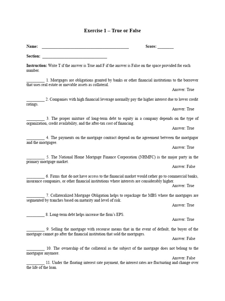 6 Mortgage Market Answers | PDF | Mortgages | Debt