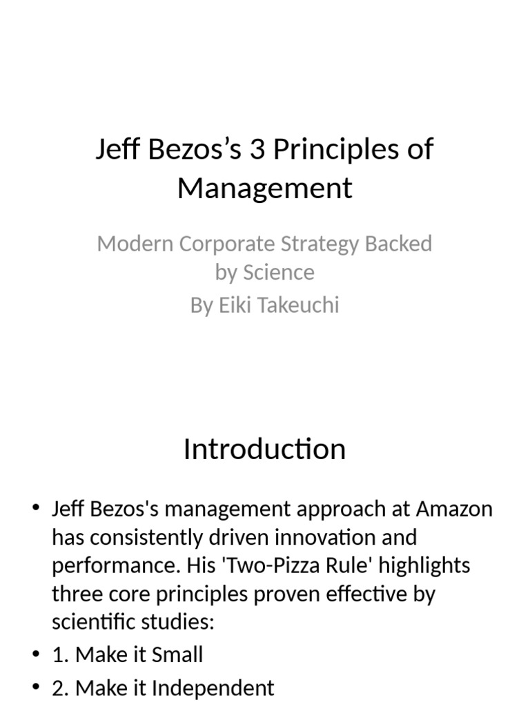 Bezos 3 Principles Modern Design | PDF