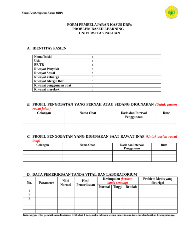 Form Pembelajaran Kasus-Pbl | PDF