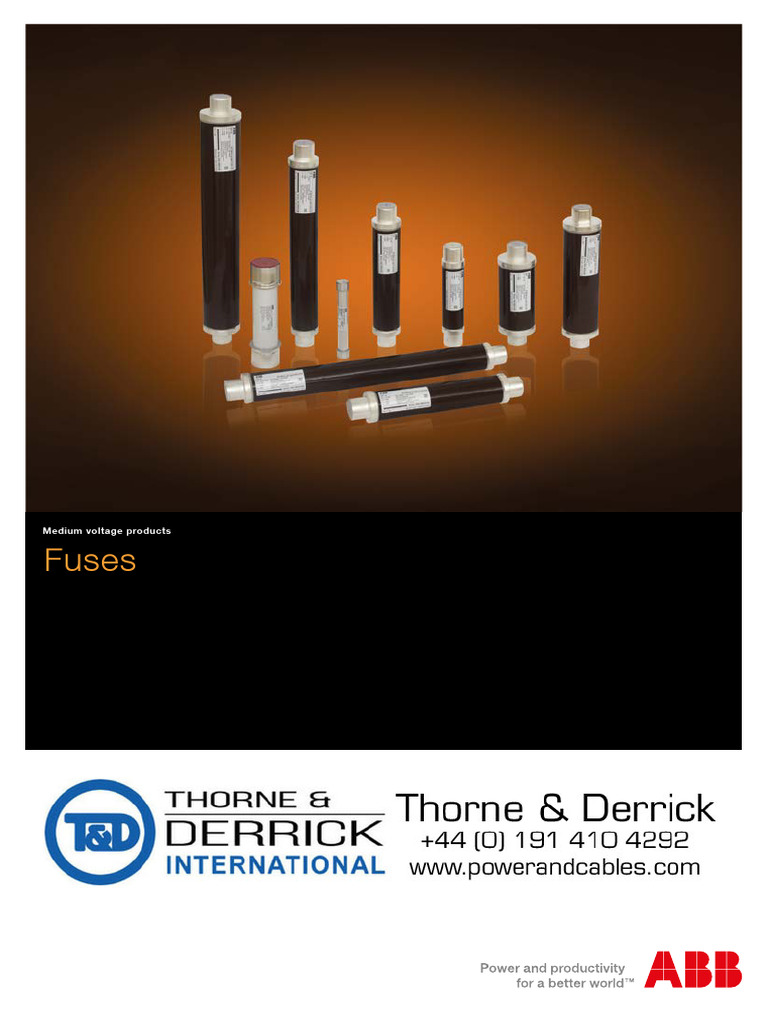 ABB MV HV Fuses Catalogue | PDF | Fuse (Electrical) | Switch