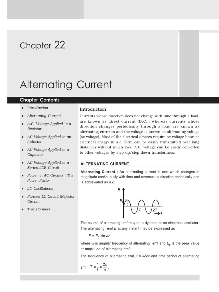 Alternating Current | PDF | Electrical Impedance | Inductor