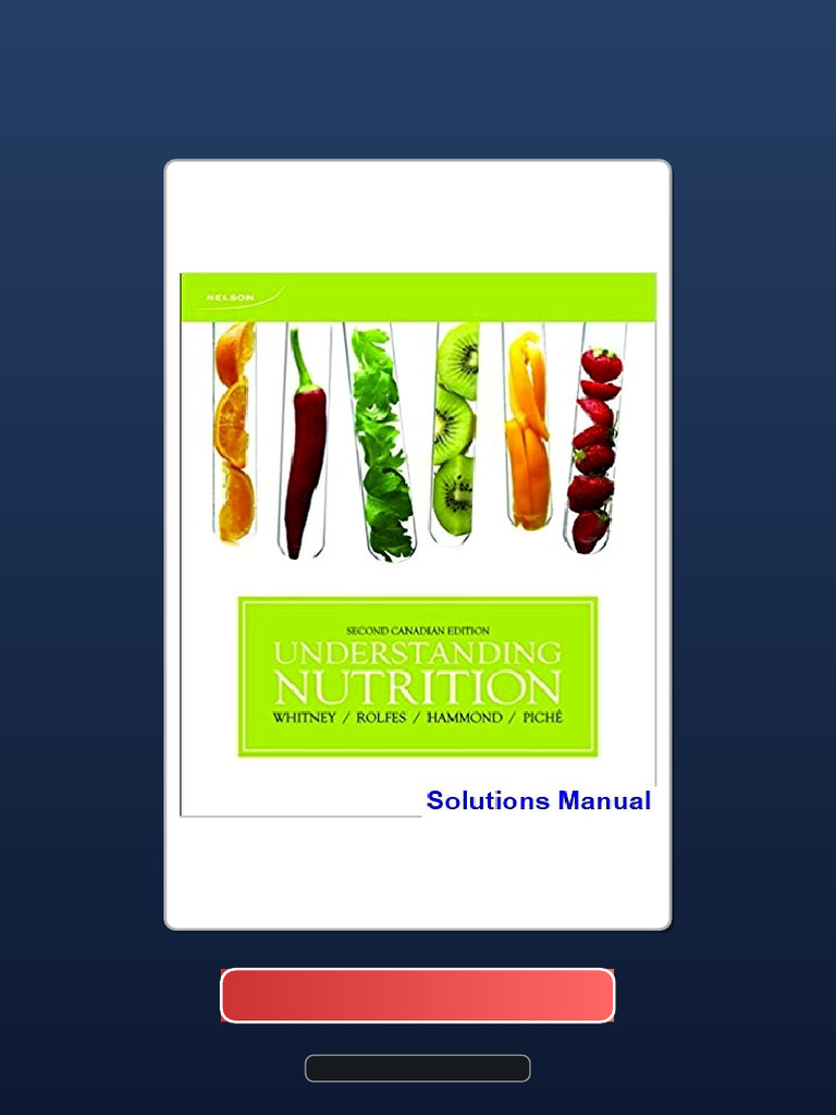Understanding Nutrition Canadian 2nd Edition Whitney Ebook and TestBank ...