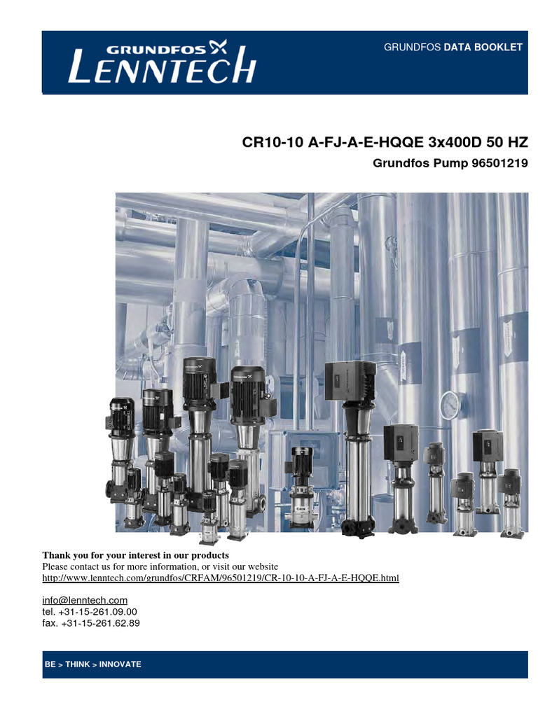 Grundfos CR 10-10 Pump Overview | PDF | Pump | Mains Electricity