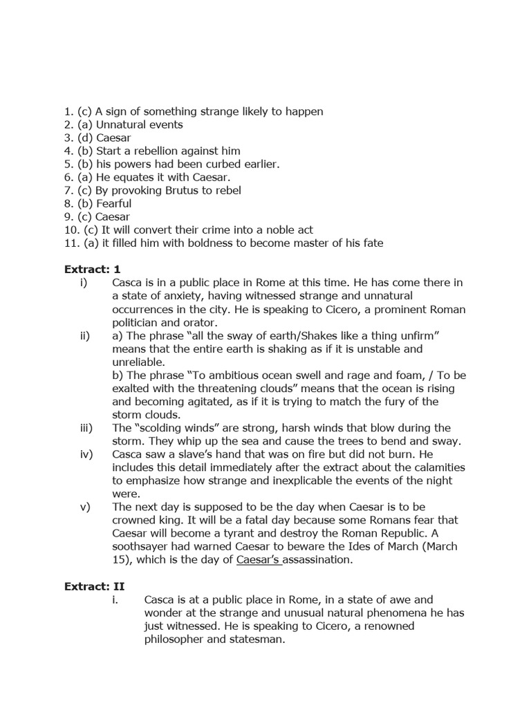 Julius Caesar Act 1 Scene 3 | PDF | Julius Caesar | Ancient Rome