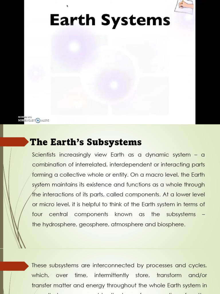 The Earth's Subsystems | PDF | Atmosphere Of Earth | Atmosphere