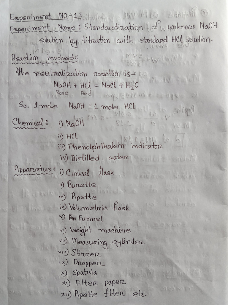 Experiment No. 1 Chemistry 1lab | PDF