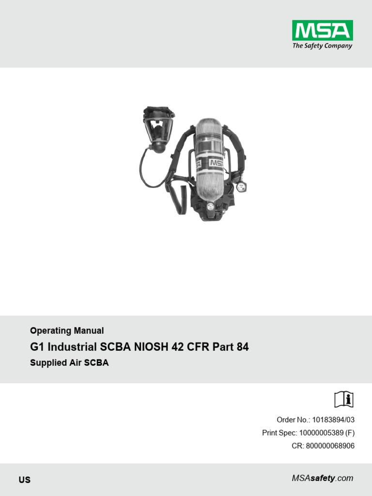 G1 Industrial SCBA 10183894 - r03 - US | PDF | Valve | Equipment