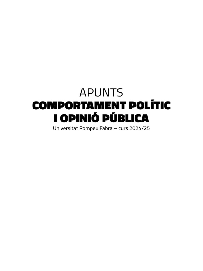 Apunts Comportament Polític | PDF