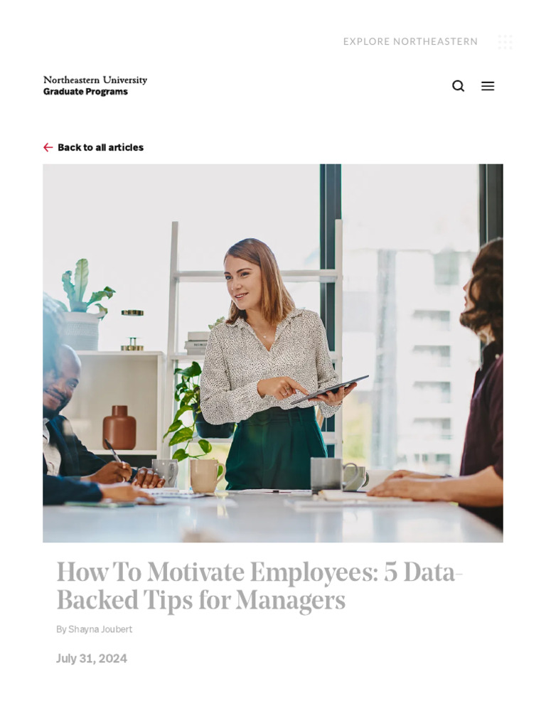 How To Motivate Employees - 5 Data-Backed Tips For Managers | PDF ...