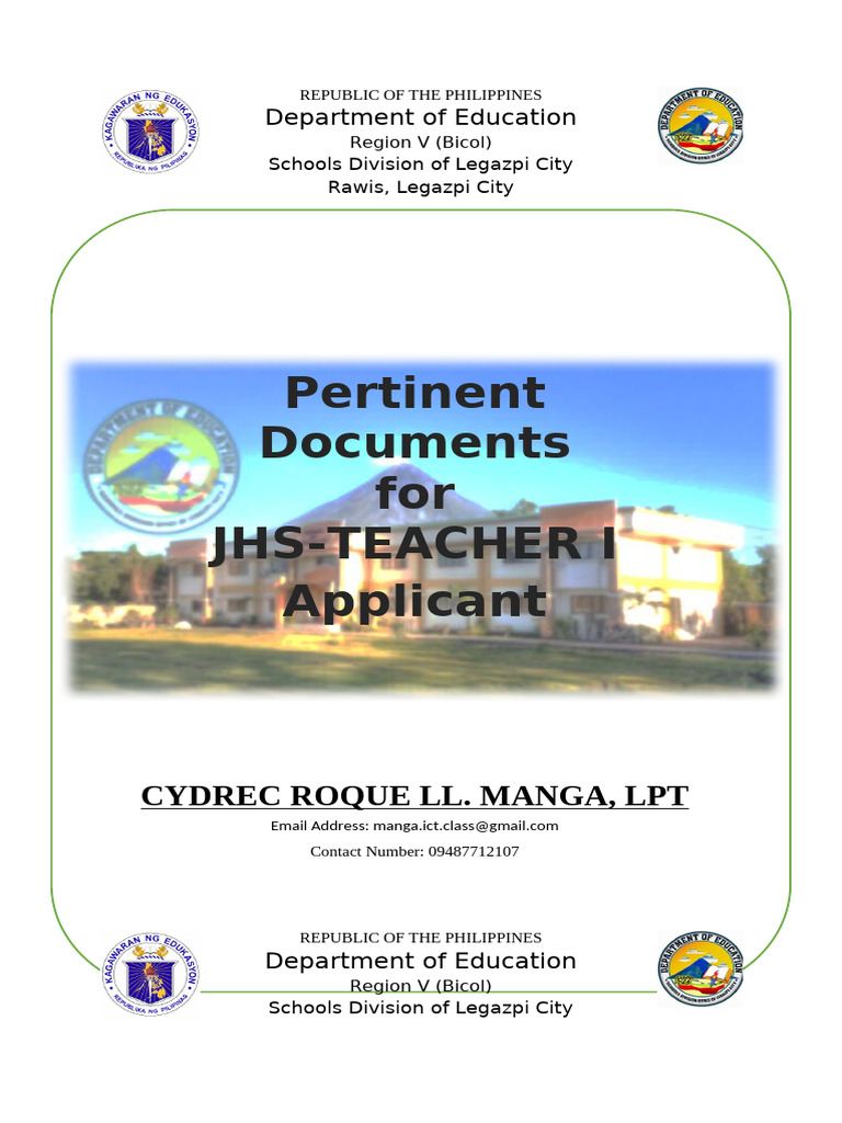 Cover Page To Legazpi Cyd | PDF