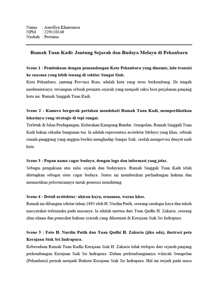 Aurellya Khairunisa - Naskah | PDF