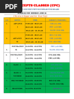 CXC Study Timetable Table | PDF