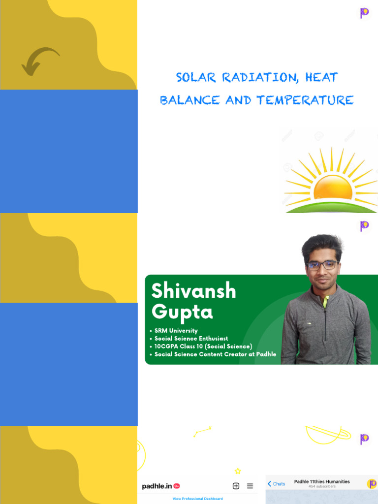 Solar Radiation, Heat Balance and Temperature | PDF | Earth | Nature