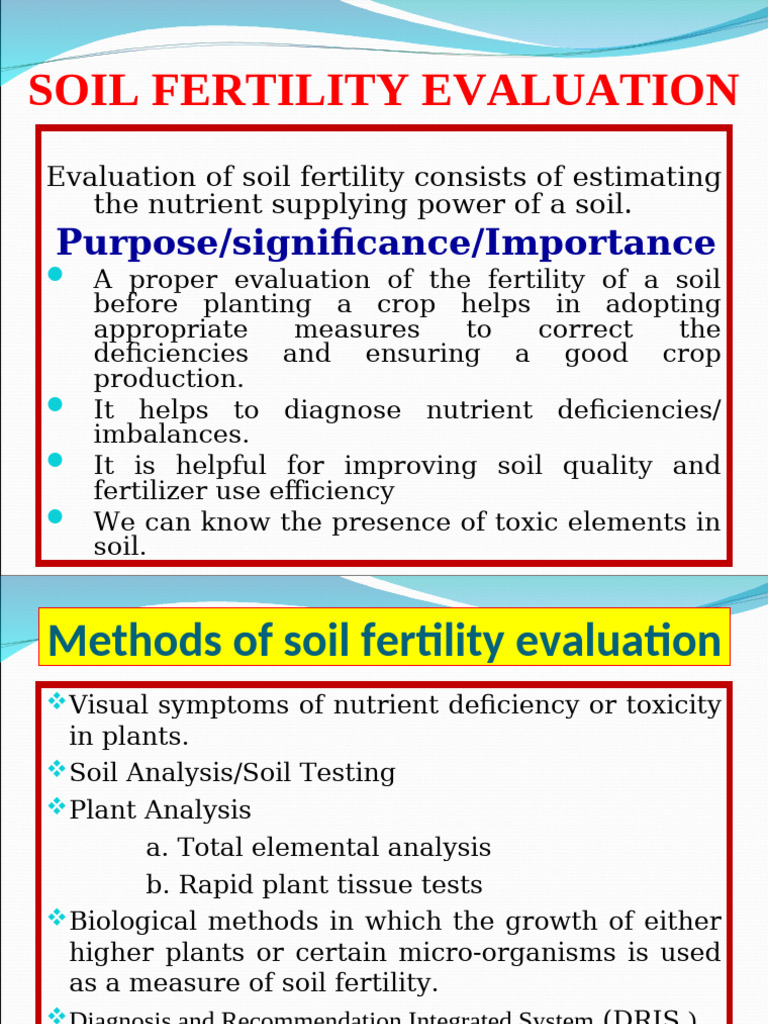 Soil Fertility Evaluation SOILS 353 | PDF | Soil | Plant Nutrition