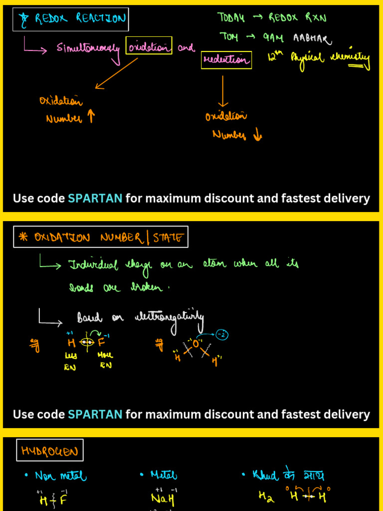 Redox Reaction - 01 Notes | PDF | Redox | Physical Sciences
