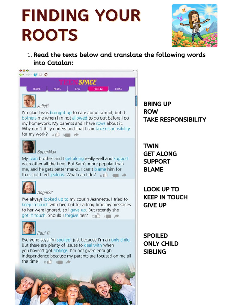 Family Vocabulary And Exercises Pdf