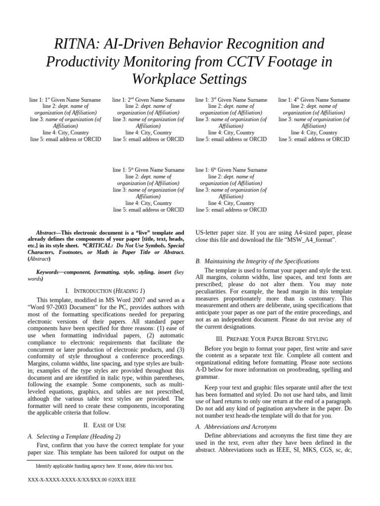 Conference Template Letter | PDF | Note (Typography) | Bracket