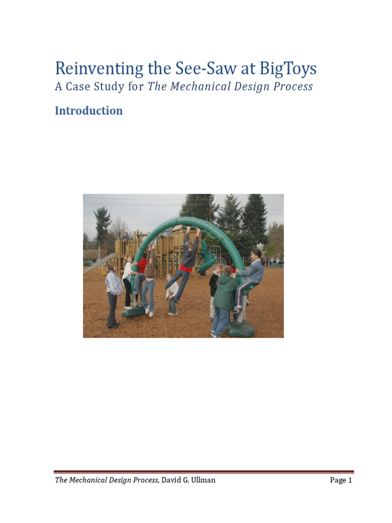 Sample Case Study (1) Reinventing The See Saw at Big Toys | PDF ...