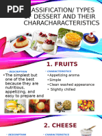 Classifications of Desserts and Their Characteristics | PDF | Desserts ...