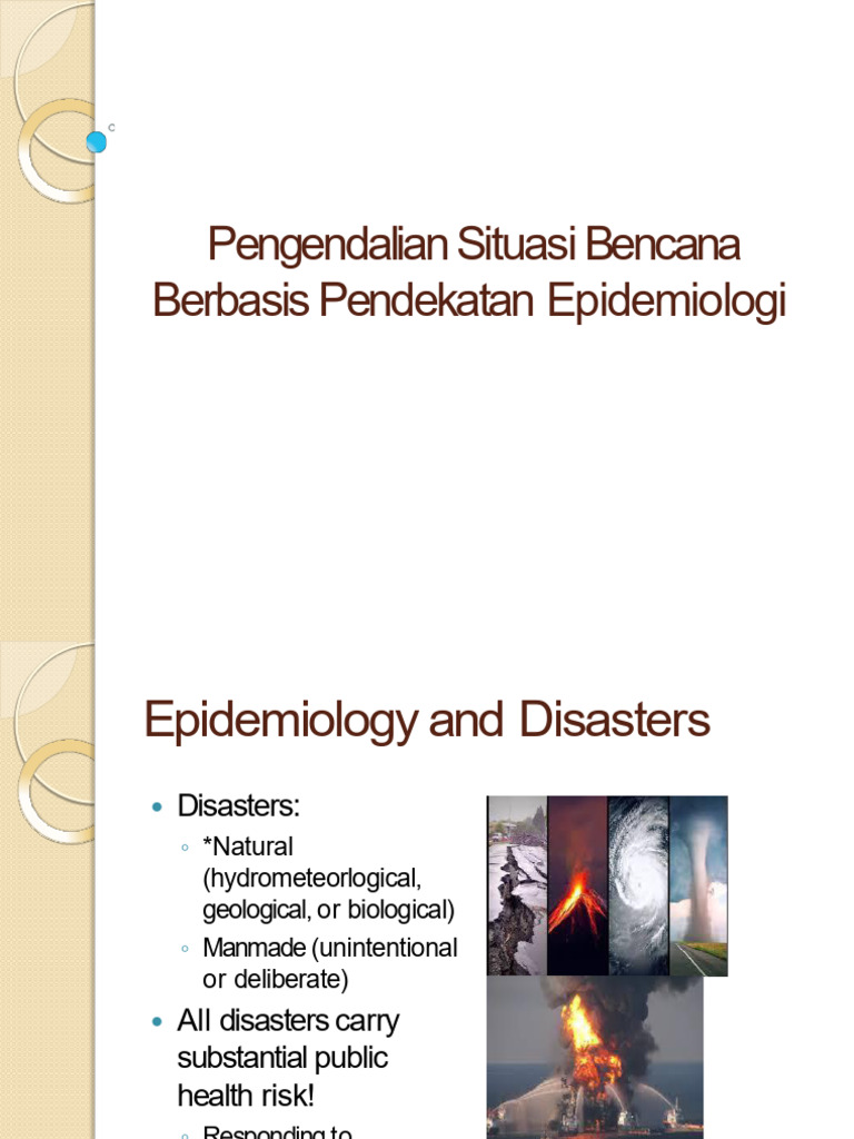 Disaster Management Through Epidemiology | PDF | Epidemiology | Public ...