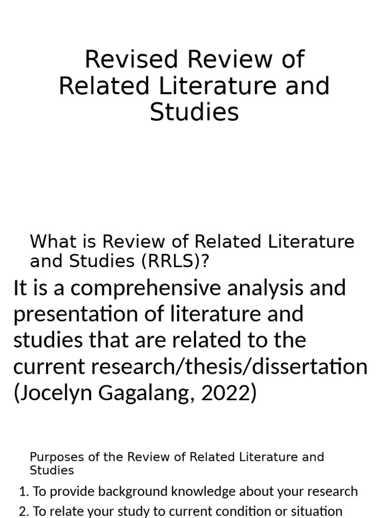 3d. Revised Review of Related Literature and Studies | PDF