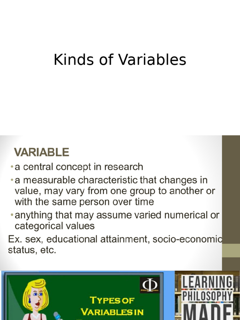 Kinds and Types of Variables | PDF